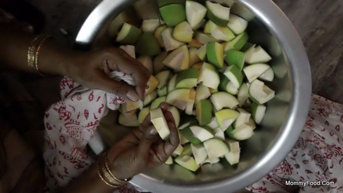Mango Pickle - Step By Step Recipe In Pictures | MommyFood.Com